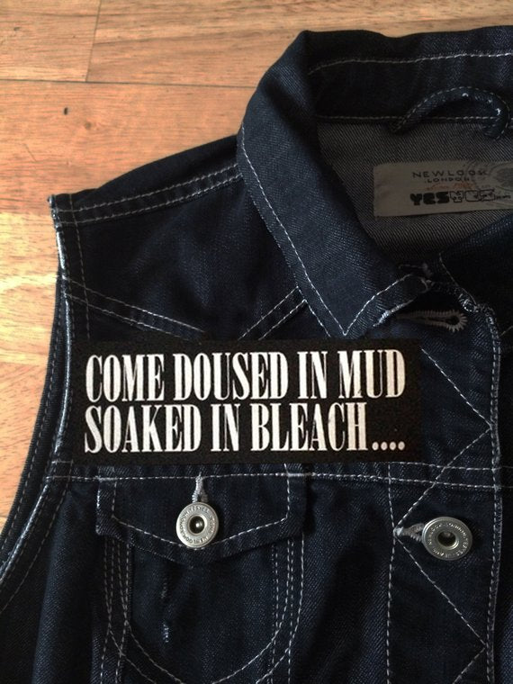 Nirvana Vestibule Black Denim Vest Cut-Off Battle Jacket Nirvana Vestibule Black Denim Vest Cut-Off Battle Jacket
